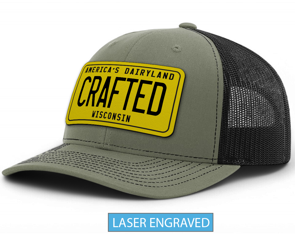 70's WI License Plate - Custom Text – Crafted Hats & Apparel Co.