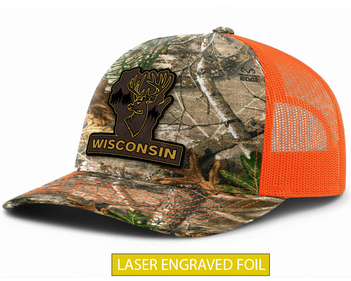 WI State Buck - Laser Gold Foil – Crafted Hats & Apparel Co.